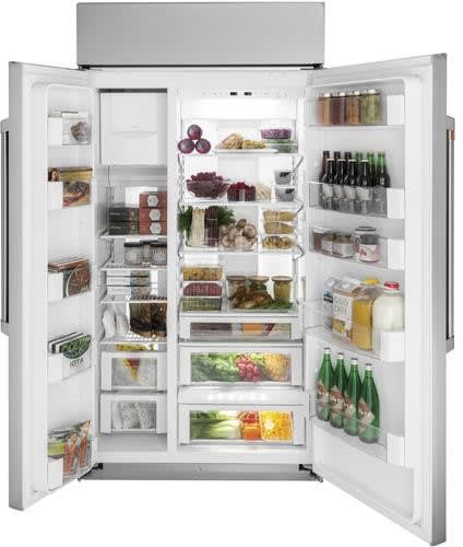 Cafe CSB48WP2NS1 48 Inch Built-In Side by Side Smart Refrigerator with ...