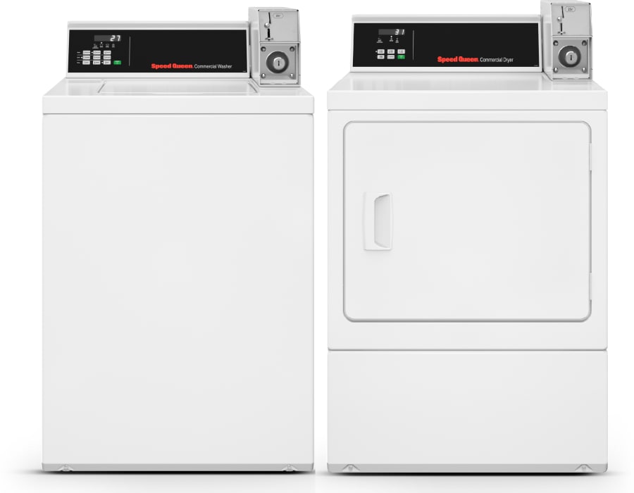 Speed Queen SPWADREW6000 Side-by-Side Washer & Dryer Set with Top Load ...