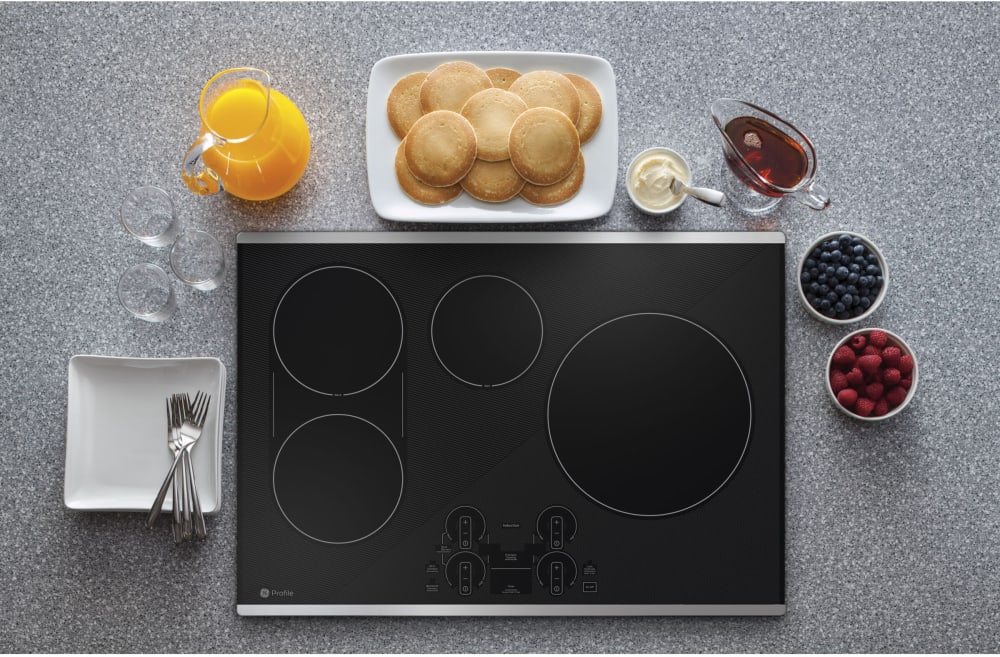 GE PHP9030STSS 30 Inch Induction Smart Cooktop with 4 Elements, Smooth ...