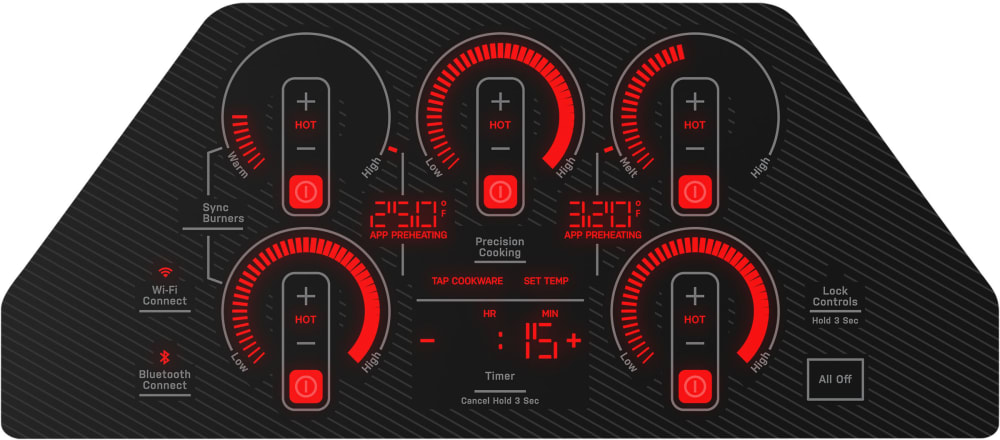 GE PHP9036DTBB 36 Inch Induction Smart Cooktop with 5 Elements, Smooth ...