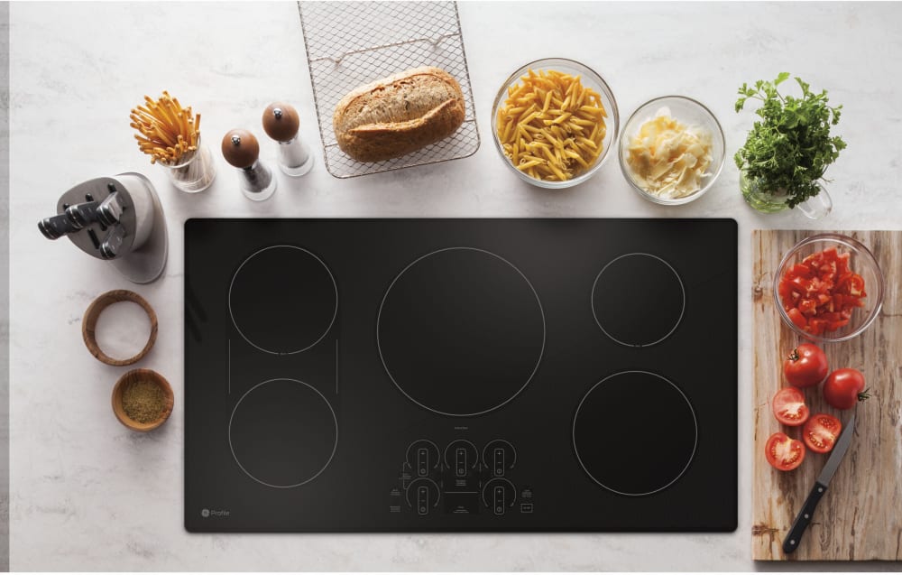 GE PHP9036DTBB 36 Inch Induction Smart Cooktop with 5 Elements, Smooth ...