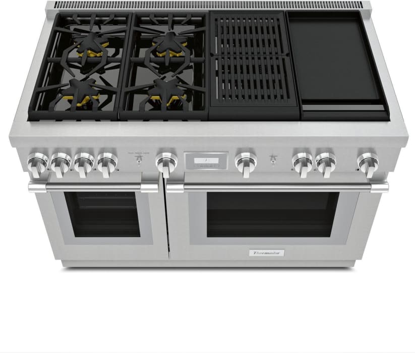 Thermador PRD484WCHU 48 Inch Freestanding Dual Fuel Smart Range with ...