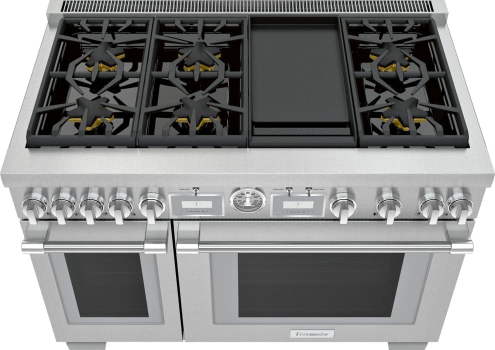 Thermador PRG486WDG 48 Inch Freestanding Gas Smart Range with 6 Sealed ...