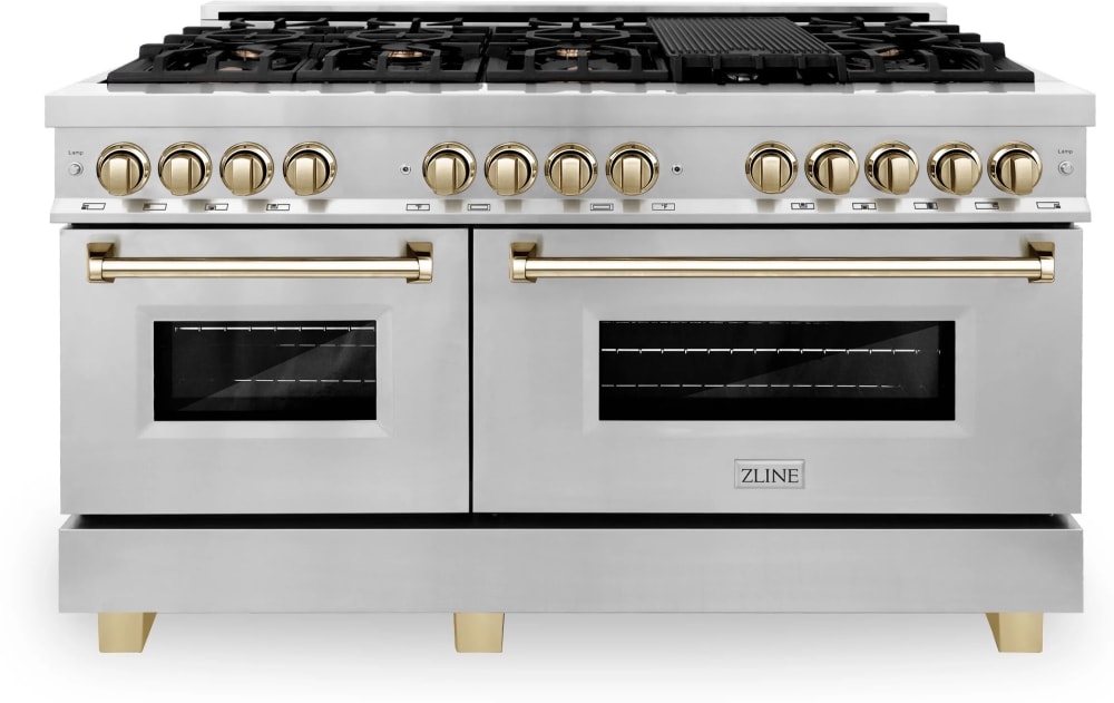 ZLINE RAZ60G 60 Inch Freestanding Dual Fuel Range with 8 Italian ...