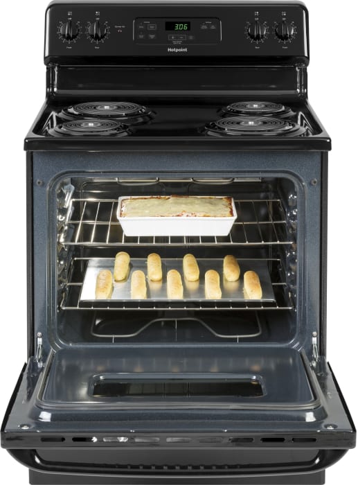 Hotpoint RBS360DMBB 30 Inch Freestanding Electric Range with 5.0 Cu. Ft ...