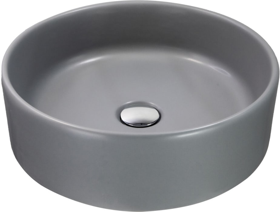 Nantucket Sinks RC4011C 15 Inch Topmount Round Vanity Sink with 4 Inch ...