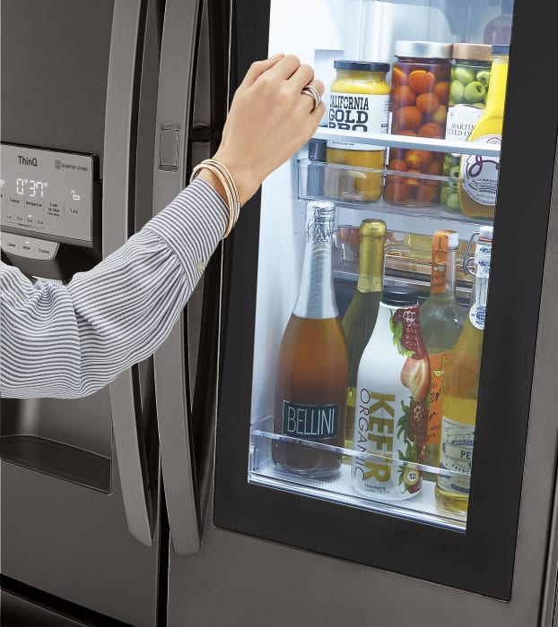 LG LRFVS3006D 36 Inch French Door Craft Ice Smart Refrigerator with 29. ...