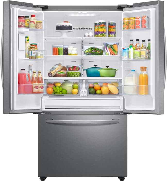 Samsung RF28T5101SR 36 Inch 3-Door French Door Refrigerator with 28.2 ...