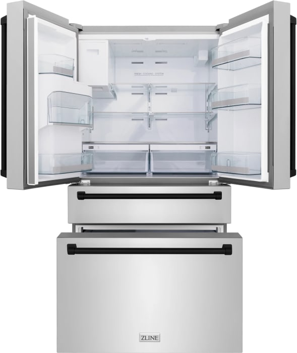 ZLINE RFMZW36MB 36 Inch Counter Depth Freestanding French Door ...