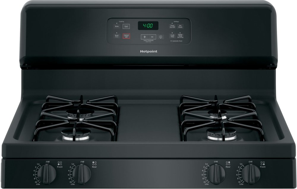 Hotpoint RGBS400DMBB 30 Inch Freestanding Gas Range with 4.8 Cu. Ft ...