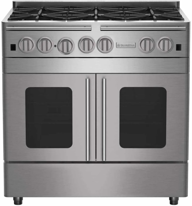 BlueStar RNB366BPMV2LCC 36 Inch Freestanding Gas Range with 6 Open ...