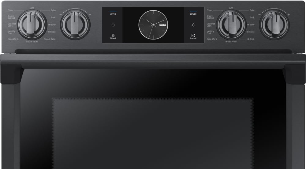 Samsung NV51K7770DG 30 Inch Electric Double Wall Oven with 10.2 cu. ft. Capacity, Steam Cook ...