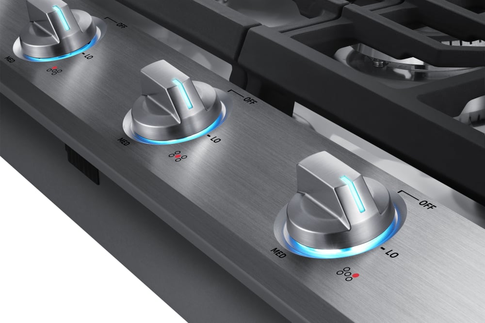 Samsung NA36K6550TS 36 Inch Gas Cooktop with 5 Sealed Burners, 19,000 BTU Power Burner, Griddle ...