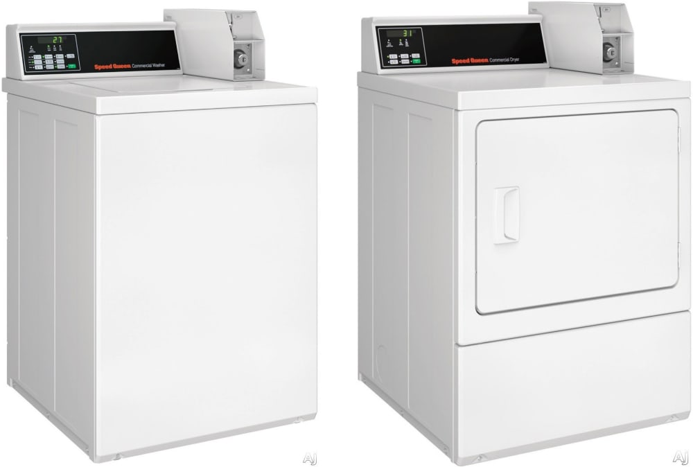 Speed Queen SQWADRGW5 Side-by-Side Washer & Dryer Set with Top Load ...