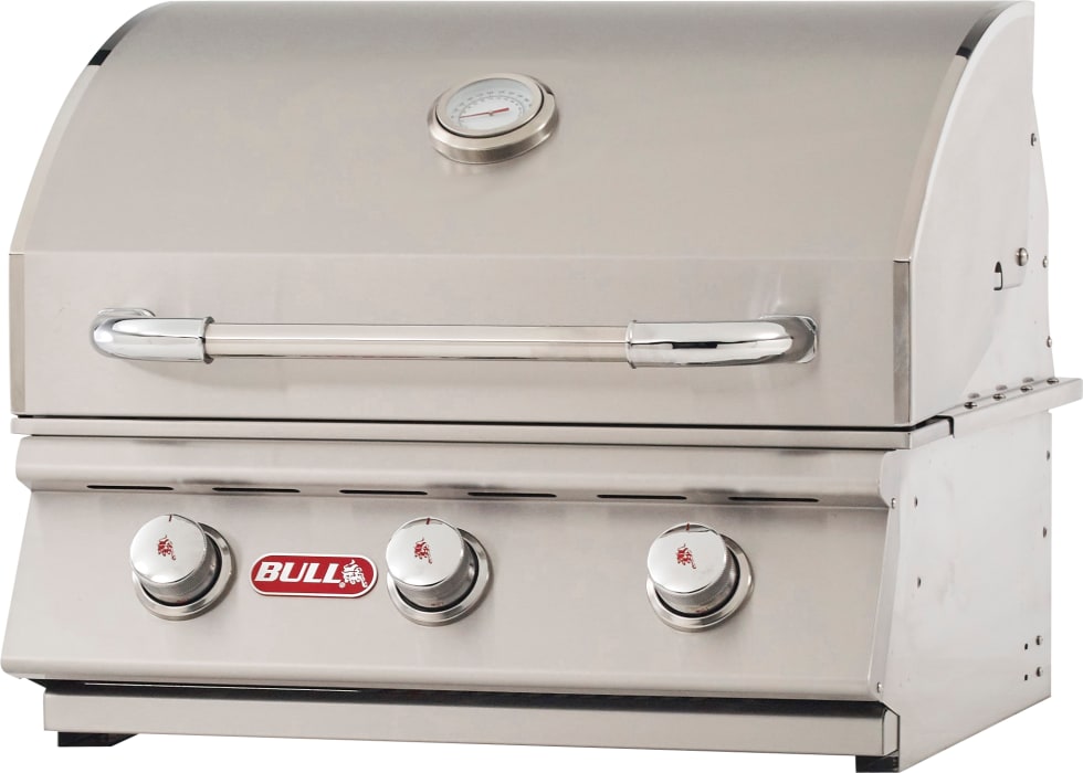 Bull 69009 Steer 25 Inch Built-In Gas Grill with 3 Stainless Steel ...