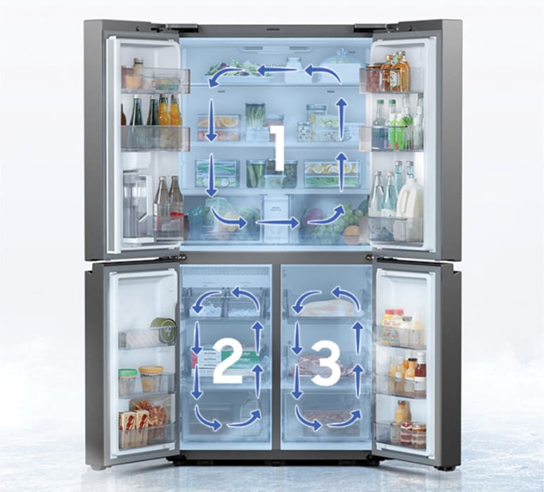 Samsung RF29A9071SR 36 Inch Smart 4-Door Flex™ Refrigerator with 29 Cu ...
