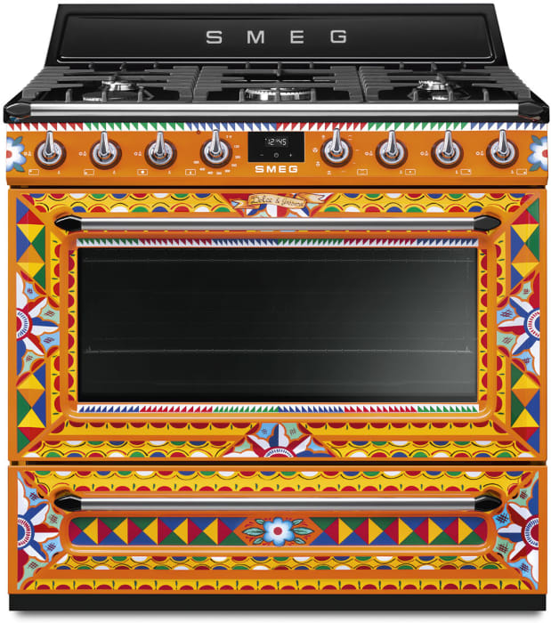 Smeg TRU36GMDGC 36 Inch Freestanding Dual Fuel Range with 5 Sealed ...