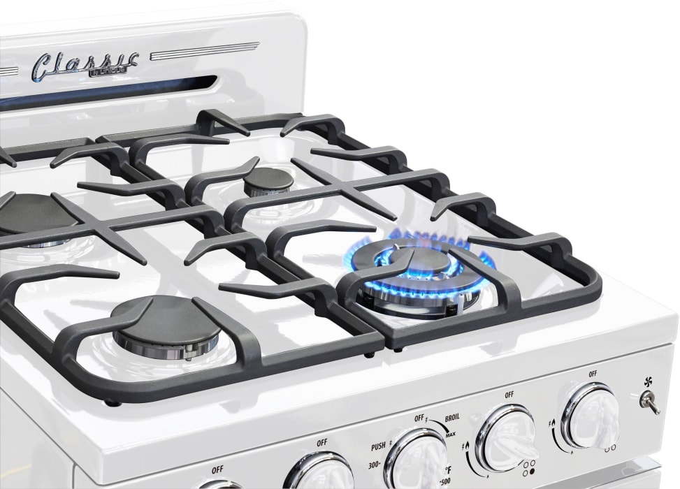 Unique Appliances UGP24CRW 24 Inch Freestanding Gas Range with 4 Sealed ...