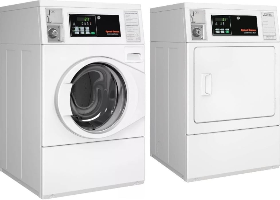 Speed Queen SQWADREW6 Side-by-Side Washer & Dryer Set with Front Load ...