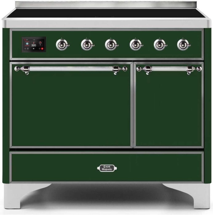 Ilve UMDI10QNS3EGC 40 Inch Freestanding Electric Induction Range with 6 ...