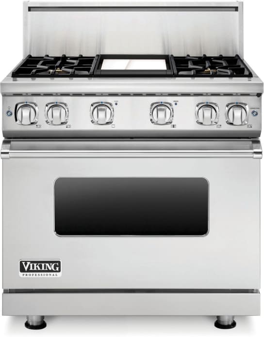 Viking VGR73614GSS 36 Inch Gas Range with Convection, ViChrome Griddle ...