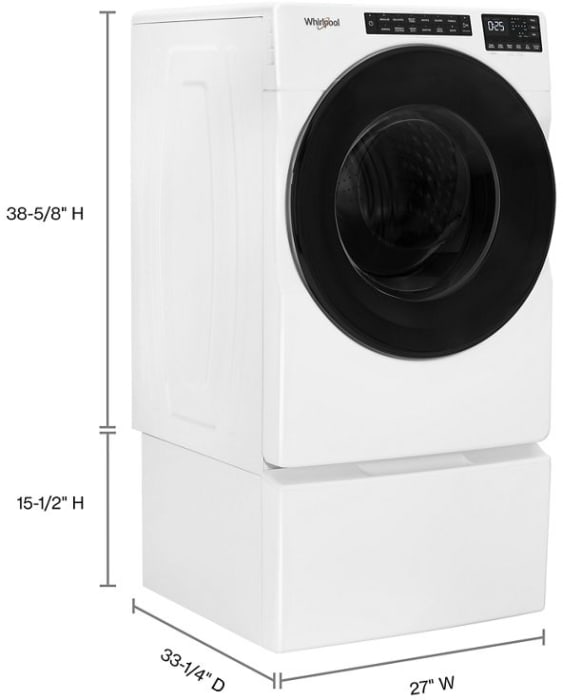 Whirlpool MAWADREW6605 Side-by-Side Washer & Dryer Set with Front Load ...