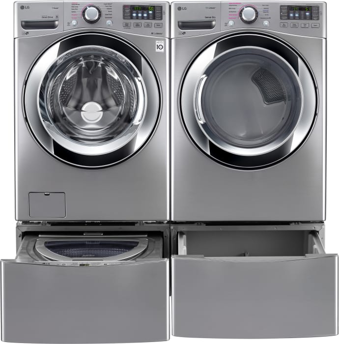 LG WM3670HVA 27 Inch 4.5 cu. ft. Front Load Washer with Steam, Smart ...