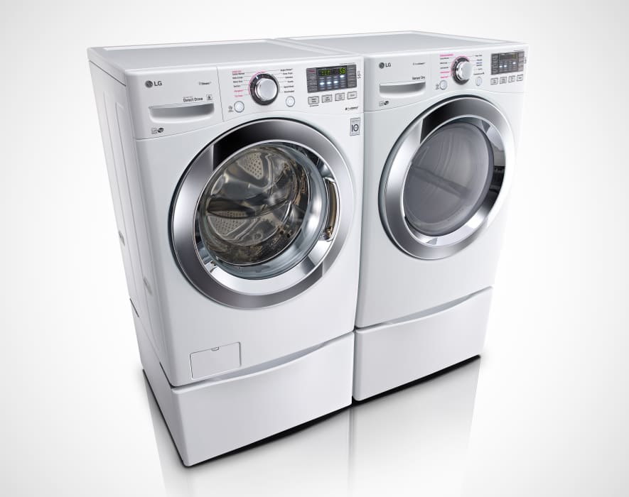 LG DLGX3371W 27 Inch 7.4 cu. ft. Gas Dryer with Truesteam® Technology ...
