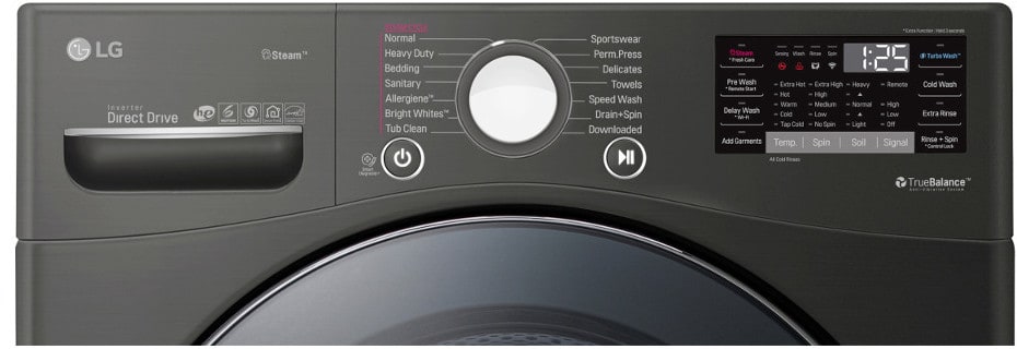 LG LGWADREB9001 Side-by-Side Washer & Dryer Set with Front Load Washer ...