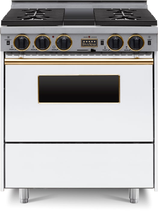 FiveStar WPN289SW 30 Inch Freestanding Dual Range with 4 Sealed Burners ...