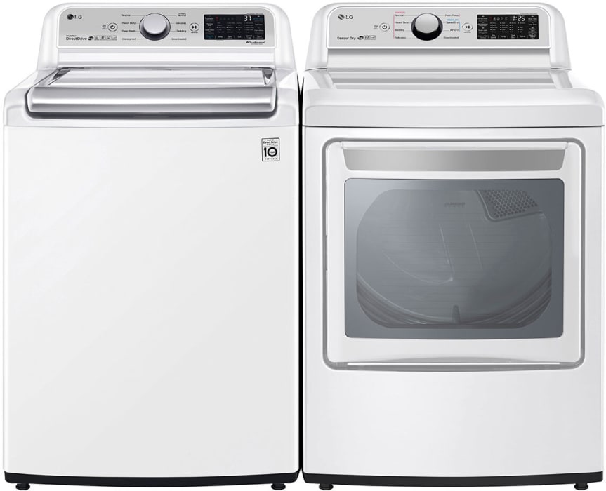 LG WT7305CW 27 Inch Top Load Smart Washer with 4.8 Cu. Ft. Capacity, 4 ...