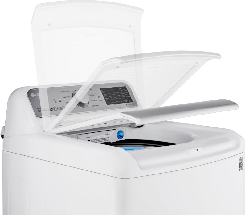 LG WT7305CW 27 Inch Top Load Smart Washer with 4.8 Cu. Ft. Capacity, 4 ...