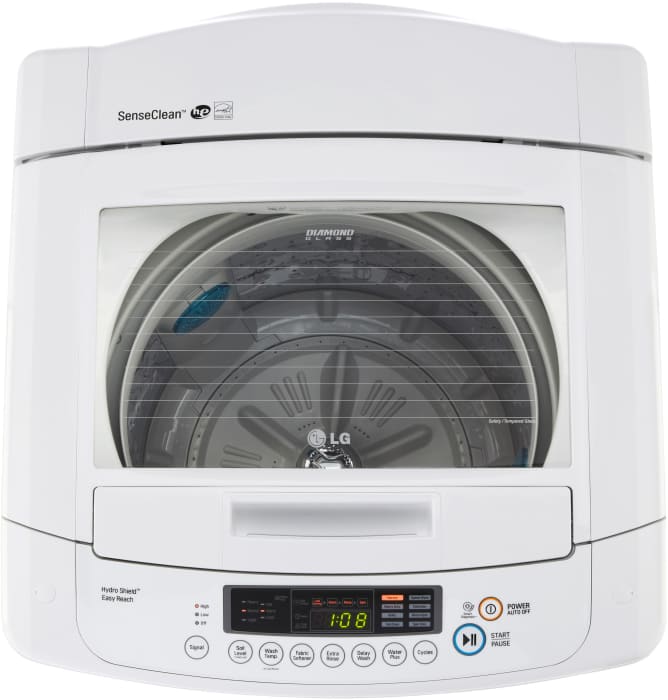 LG WT901CW 25 Inch Top Loader Washer with 3.3 cu. ft. Capacity, 8 Wash ...