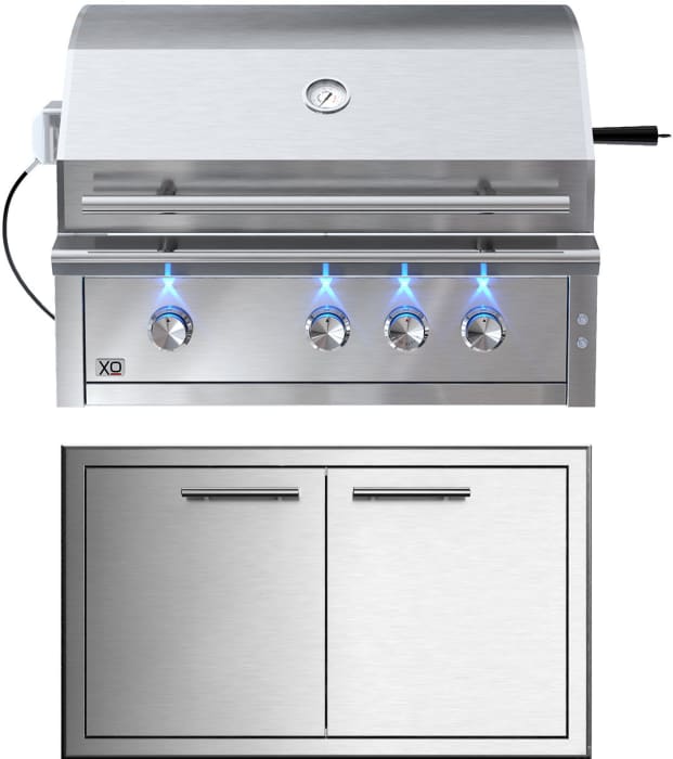 XO XOGRILL001 36 Inch Liquid Propane Grill with Double Door Drawer