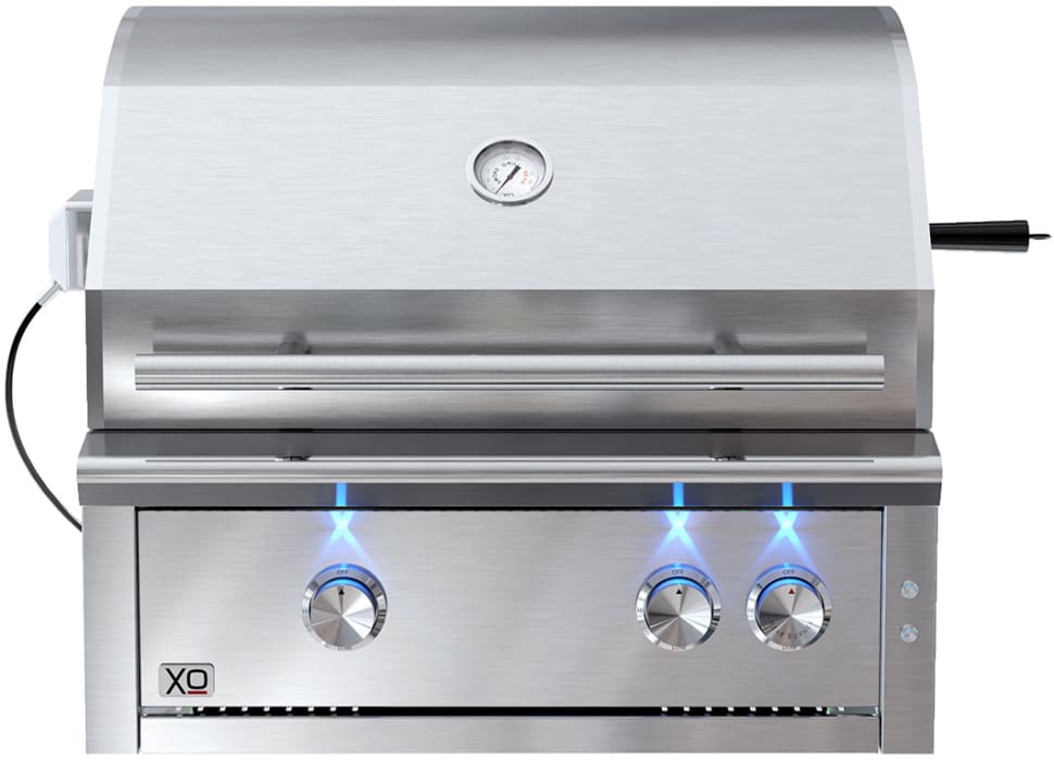 XO XOGRILL30L 30 Inch Grill with Two Cooking Zones, Stainless Steel H ...