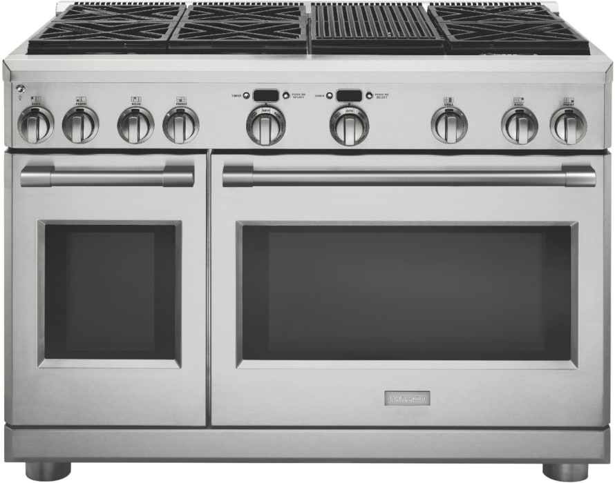 Monogram ZDP486NRNSS 48 Inch Freestanding Professional Dual Fuel Range ...