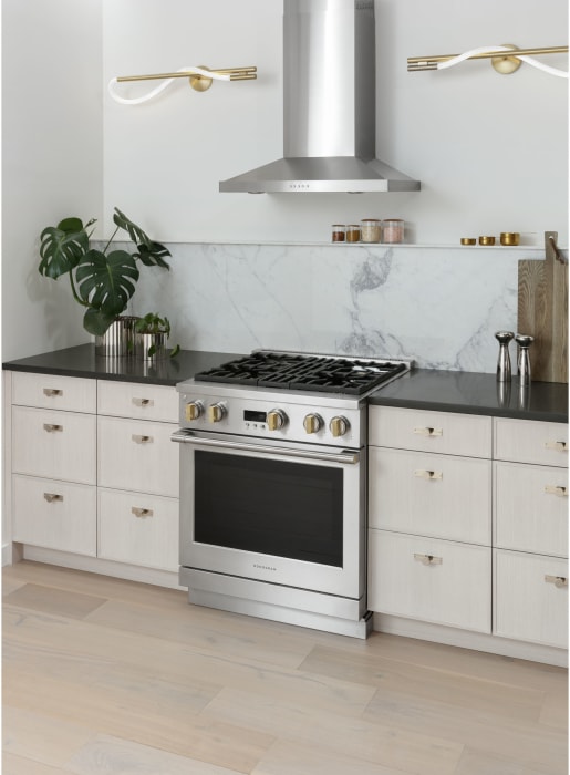 Monogram ZGP304NTSS 30 Inch Freestanding Professional Gas Smart Range ...