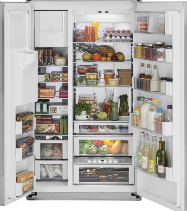 Monogram ZISB480DK 48 Inch Built-in Side-by-Side Refrigerator with ...