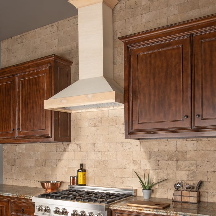 ZLINE KBUFRD36 Unfinished Wooden Wall Mount Range Hood with Remote 4 ...
