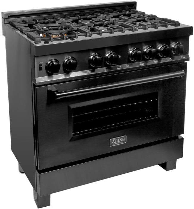 ZLINE RAB36 36 Inch Freestanding Dual Fuel Range with 6-Sealed Italian ...