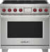 Wolf DF366 36 Inch Pro-Style Dual-Fuel Range with 5.4 cu. ft. Dual ...
