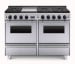 FiveStar TPN5317BW 48 Inch Freestanding Professional Gas Range with 6 ...