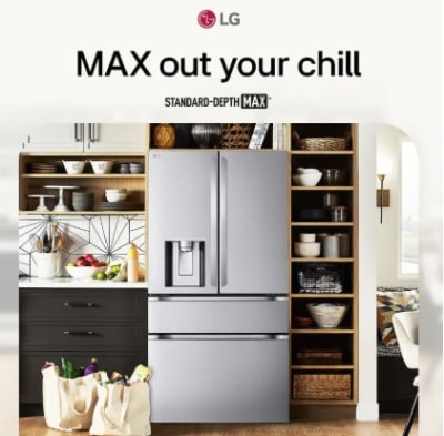 LG LRFLS3216S 36 Inch Freestanding French Door Smart Refrigerator with ...