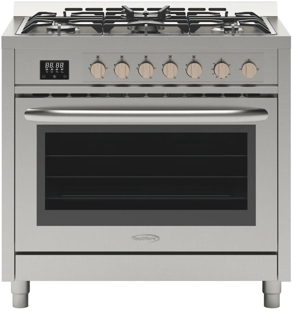 Koolmore KMFR36GLSS 36 Inch Slide-In Professional Gas Range with 5 ...