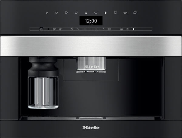 Miele CVA7445CTS 24 Inch Built In Plumbed Smart Coffee System with 24 Coffee and Tea Drinks DirectSensor Controls Cup Sensor Wi Fi Dual Dispensing Spouts 10 User Profiles Automatic Rinse Cleaning Prog...
