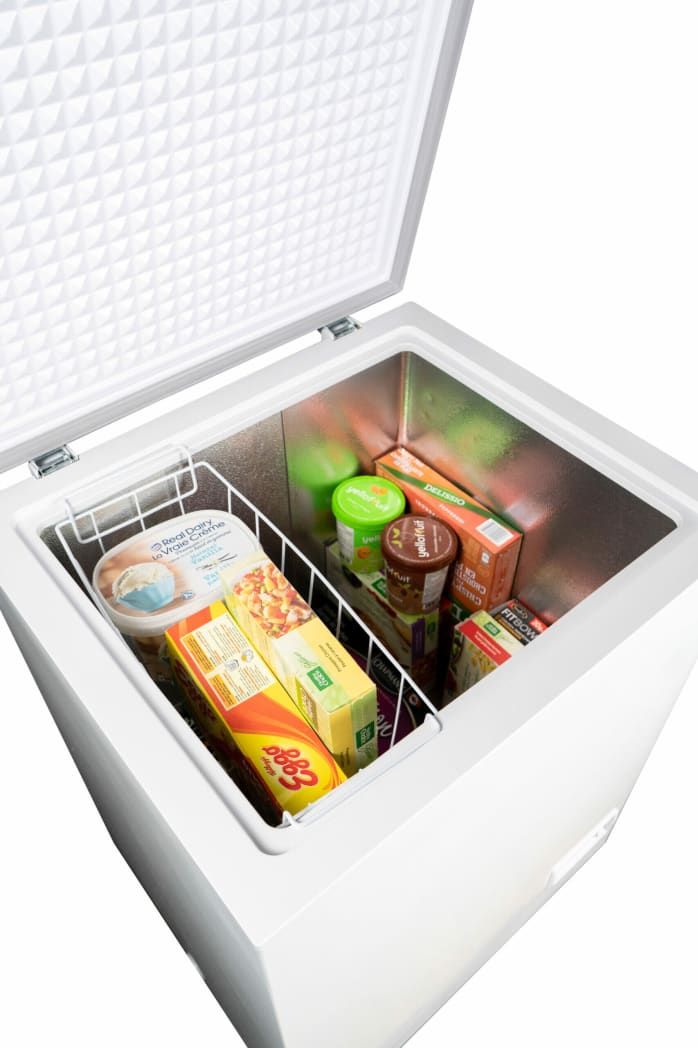 chest freezer inside