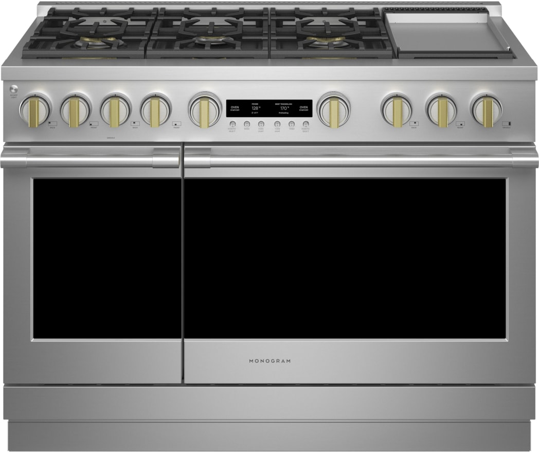Monogram ZDP486NDTSS 48 Inch Freestanding Professional Dual Fuel Smart ...