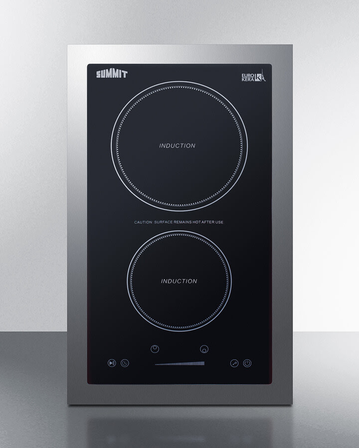Summit SINC2B115TK13 13 Inch Induction Cooktop with 2 Cooking Zones ...