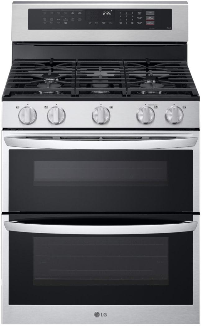 LG LDGL6924S 30 Inch Double Gas Oven Range with 5 Sealed Burners, 6.9 ...