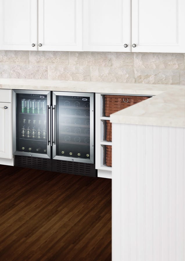 Summit SWC1840B 18 Inch Undercounter Wine Cellar with 34 Bottle Capacity Factory Installed Lock LED Lighting Commercially Approved Glass Door Digital Thermostat Digital Display CFC Free and 3.3 cu. ft...